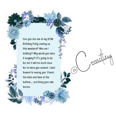 50 BYOB Party Invite Ideas