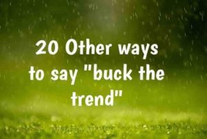 20 Other Ways To Say “Buck The Trend”