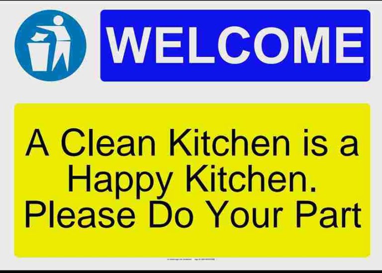 20 Best "Keep The Kitchen Clean" Signs